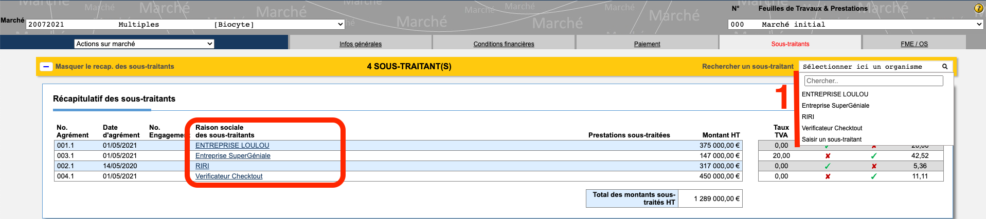 Comment modifier le montant d'un sous-traitant suite à un DC4 ...