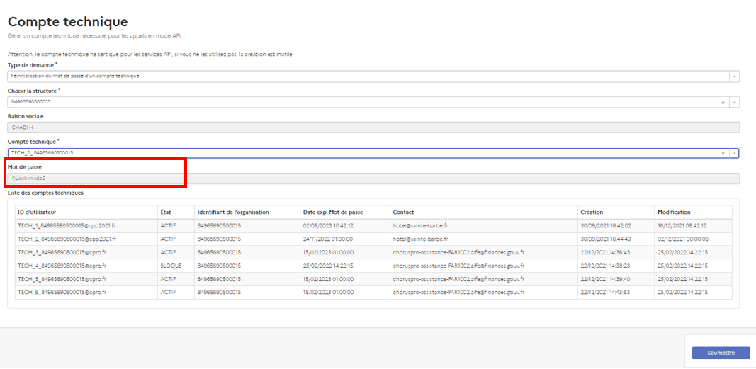 [CHORUS PRO] Comment réinitialiser le mot de passe de mon compte technique ? – Aide Ediflex
