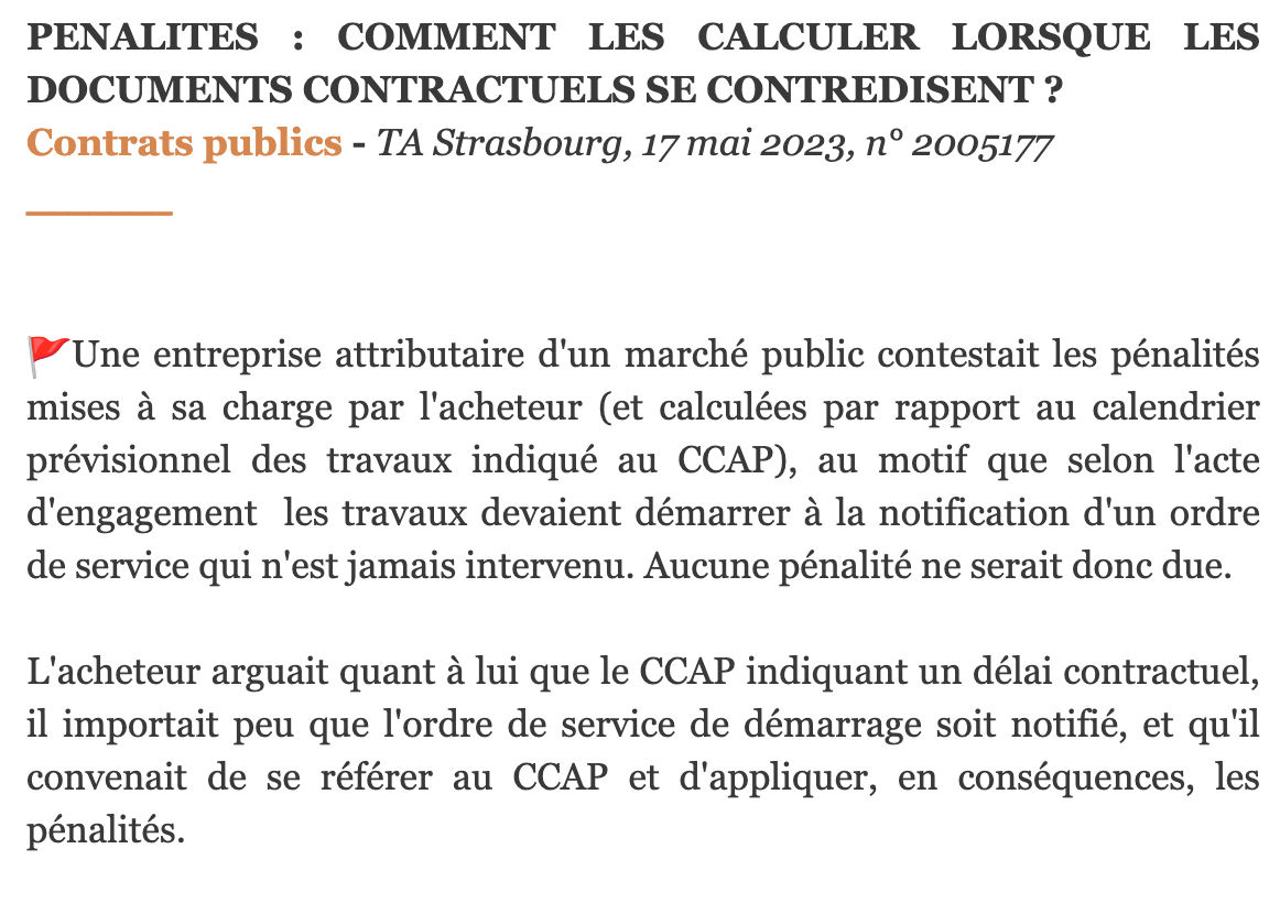 PENALITES : COMMENT LES CALCULER LORSQUE LES DOCUMENTS CONTRACTUELS SE ...