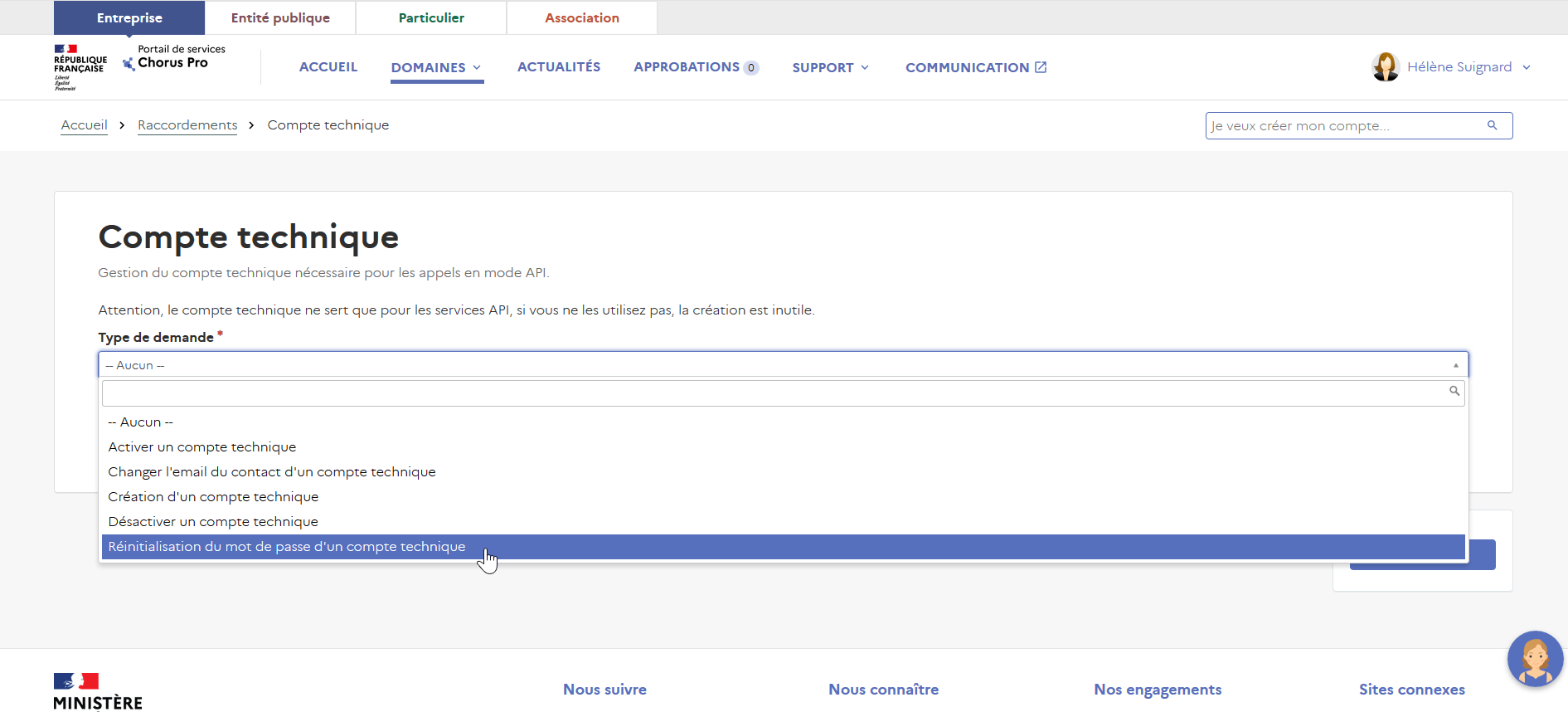 [CHORUS PRO] Comment réinitialiser le mot de passe de mon compte technique ? – Aide Ediflex